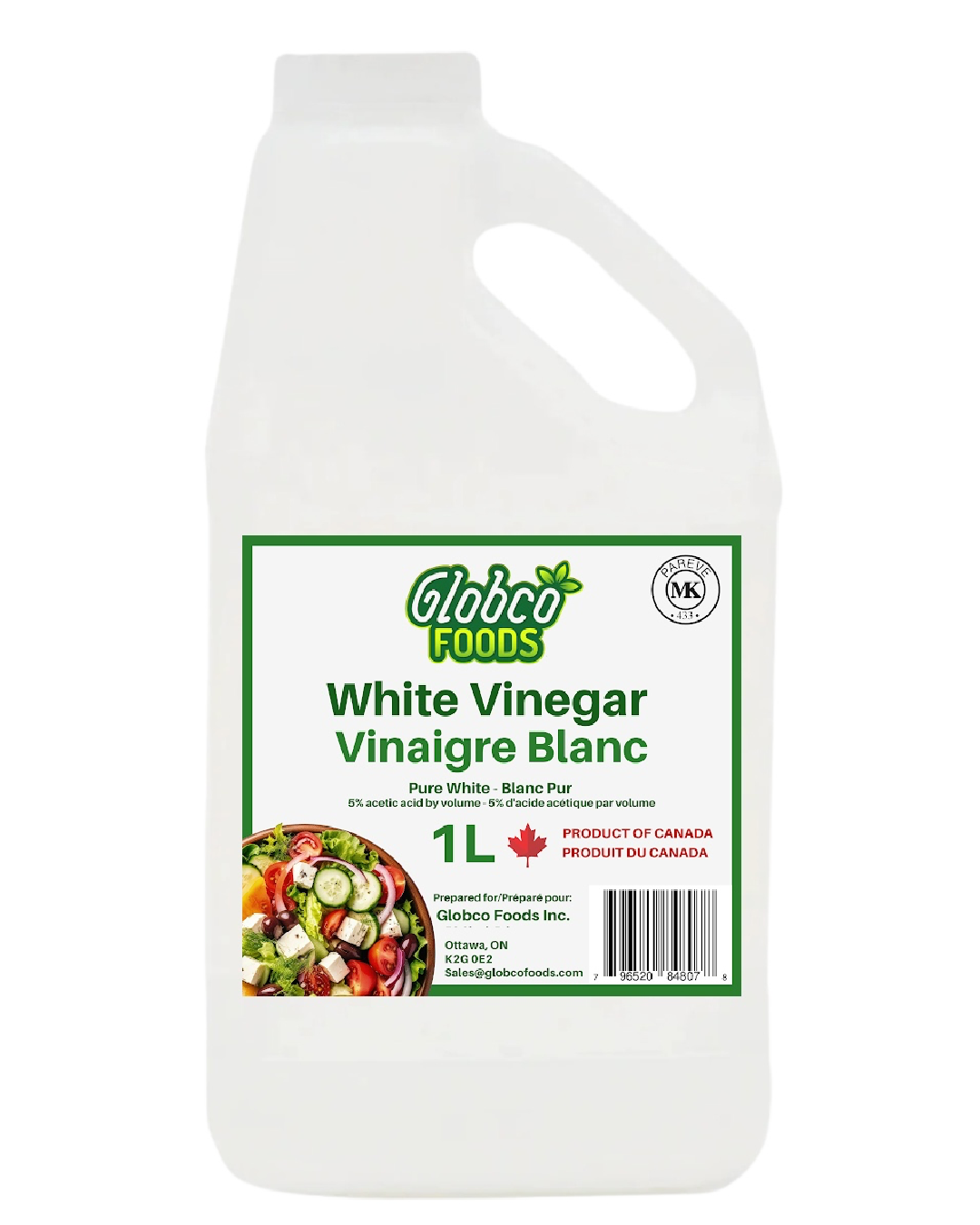 Premium Quality White Vinegar 1L – Proudly Canadian - Globco Foods ...